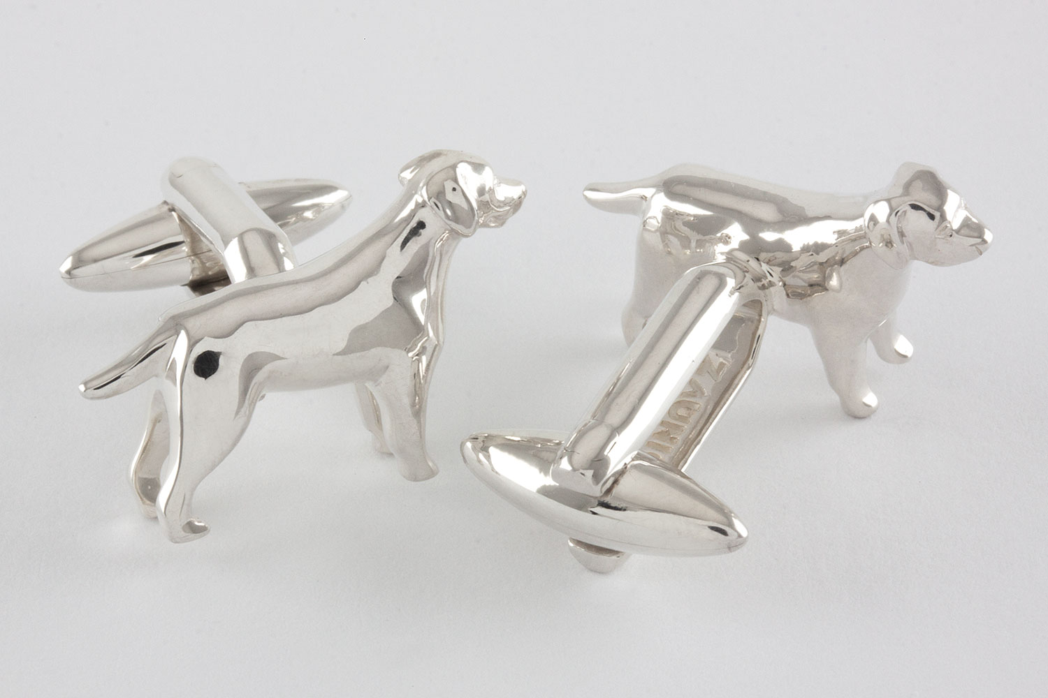 Labrador Retriever Cufflinks, Sterling Silver, handcrafted